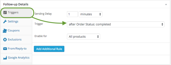 How to create a Follow-up Email for Completed Orders Documentation ...
