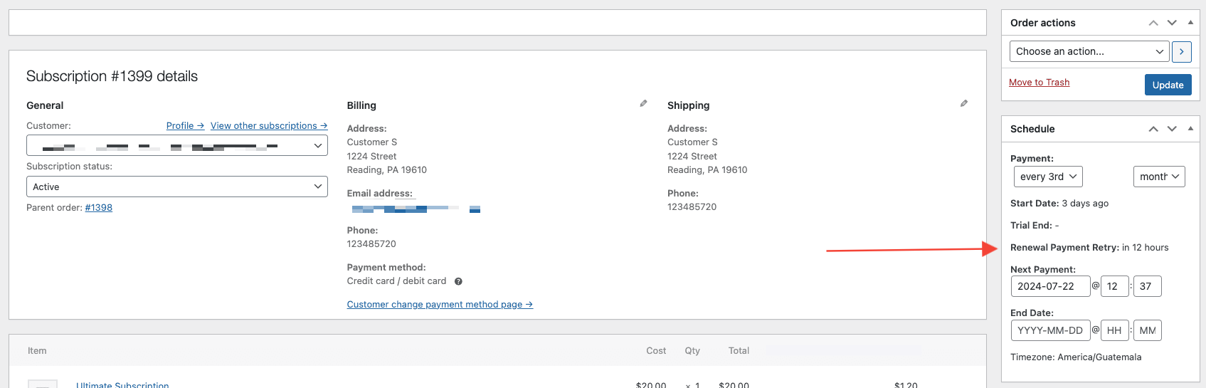 Failed Recurring Payment Retry System Documentation - WooCommerce