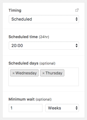 Timing Options Documentation - WooCommerce
