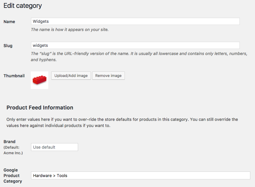 Google Product Feed - Setting product data Documentation - WooCommerce