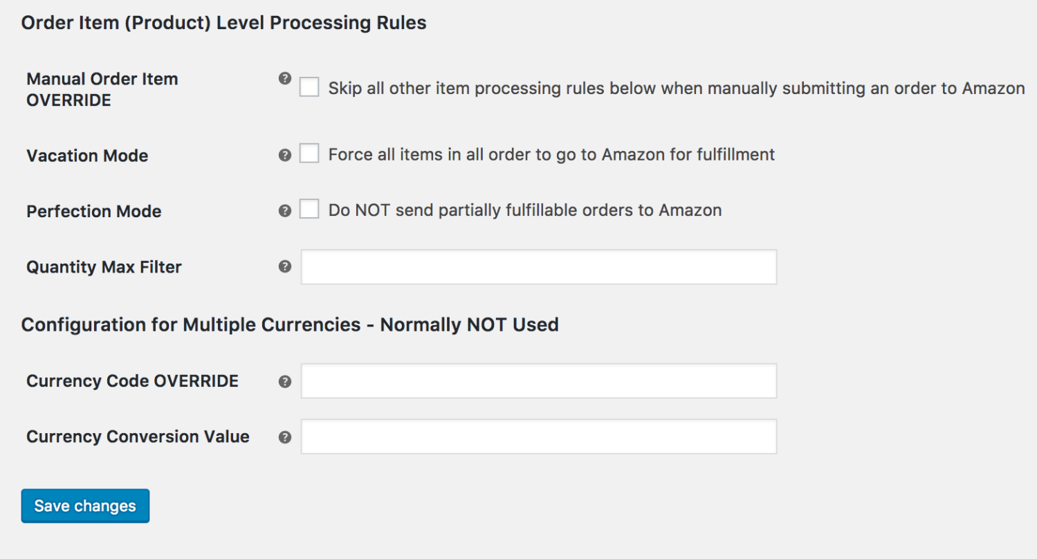 Amazon Fulfillment (MCF) for WooCommerce Documentation - WooCommerce