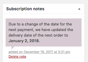 Order Delivery in Subscriptions Documentation - WooCommerce