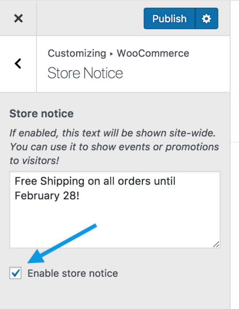Store Notice Documentation - WooCommerce