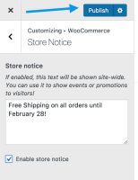 Store Notice Documentation - WooCommerce
