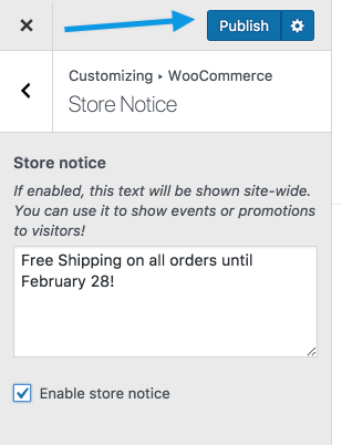 Store Notice Documentation - WooCommerce