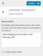 Store Notice Documentation - WooCommerce