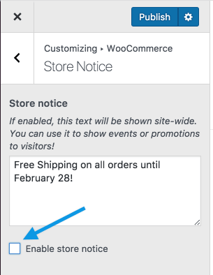 Store Notice Documentation - WooCommerce