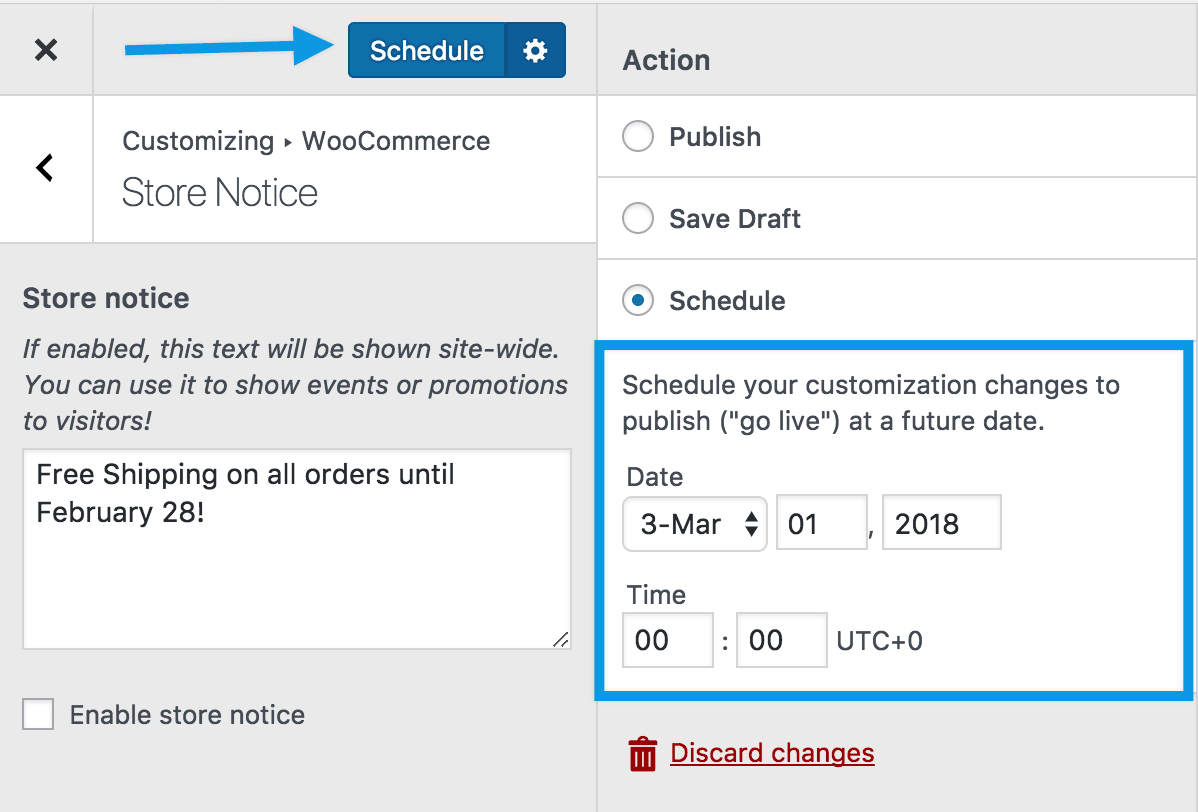 Store Notice Documentation - WooCommerce