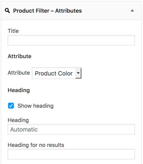 Product Filter – Attributes Documentation - WooCommerce