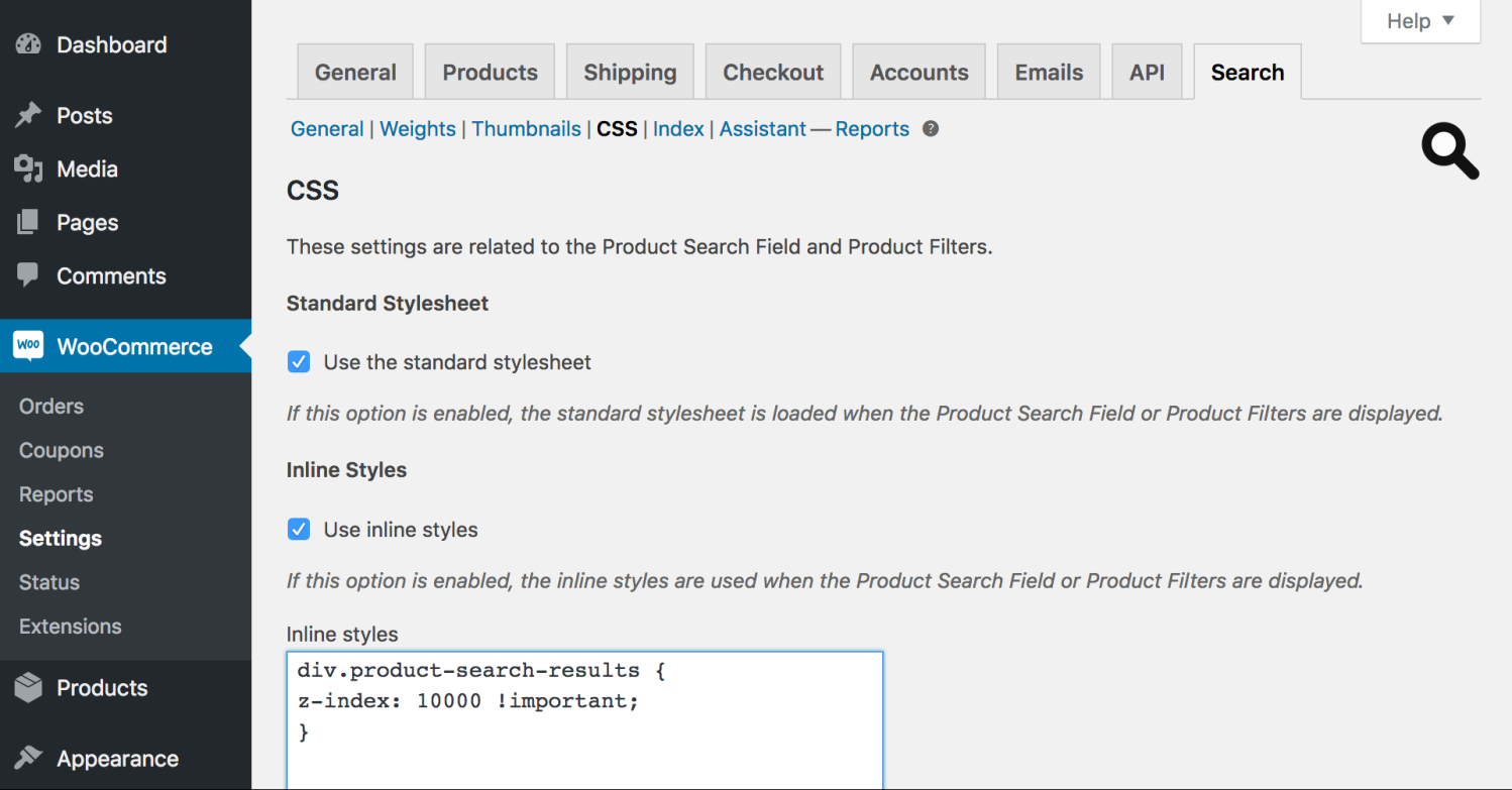 CSS Documentation - WooCommerce