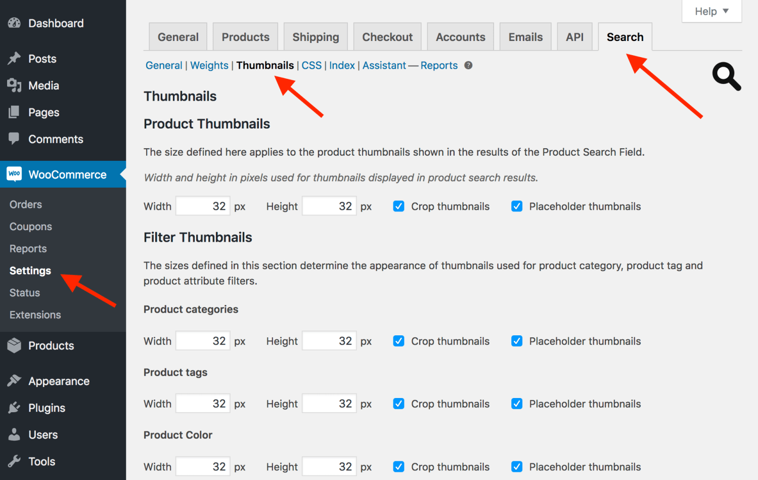 Thumbnails Documentation - WooCommerce