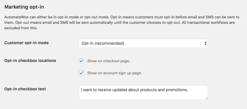 Marketing opt-in and unsubscribes Documentation - WooCommerce