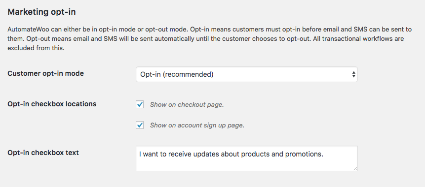Marketing opt-in and unsubscribes Documentation - WooCommerce
