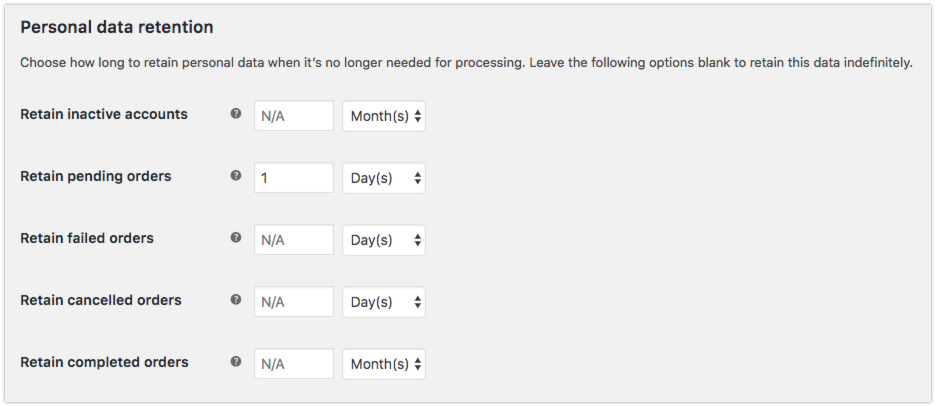 Accounts and Privacy Settings Documentation - WooCommerce