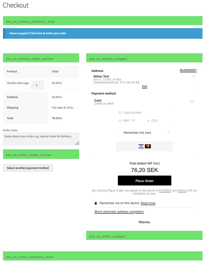 Klarna Checkout Hooks: Actions & Filters Documentation - WooCommerce