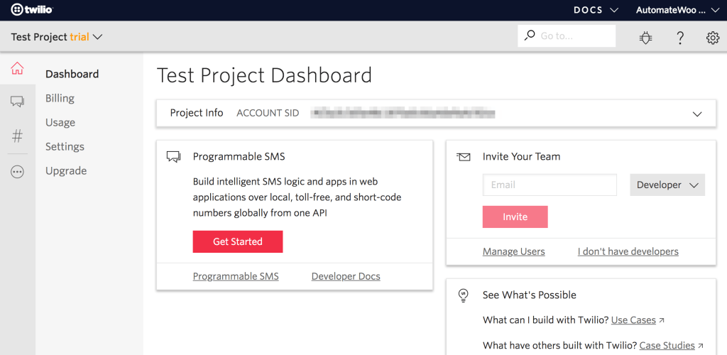Setting up the Twilio integration Documentation - WooCommerce
