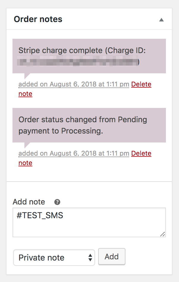 Sending SMS from a workflow Documentation - WooCommerce