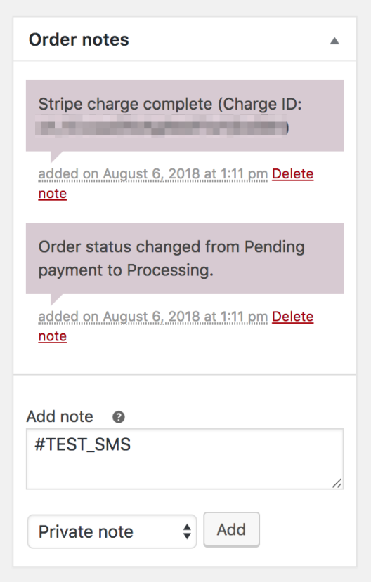 Sending SMS from a workflow Documentation - WooCommerce