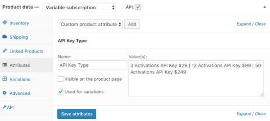Quick Setup Guide: API Manager Products Documentation - WooCommerce