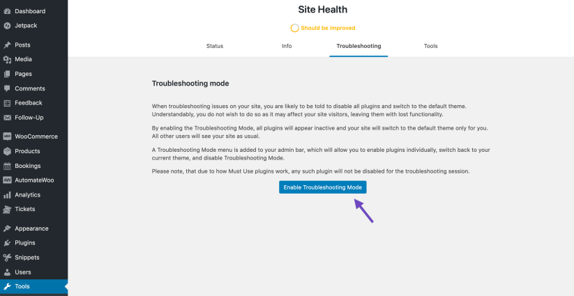 Troubleshooting Using Health Check Documentation Woocommerce