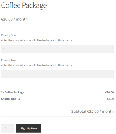 Use Case: Coffee Subscription Documentation - WooCommerce