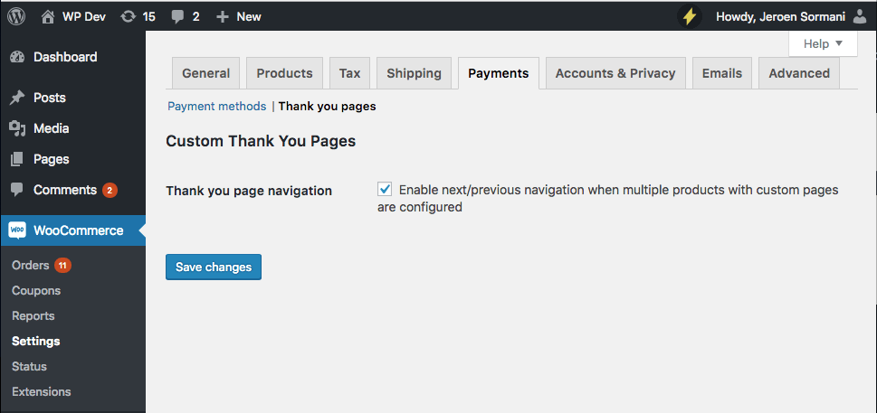 Custom Thank You Pages Documentation - WooCommerce