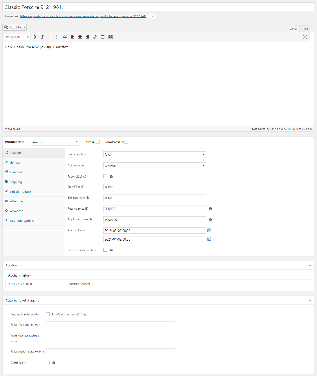 Auctions For Woocommerce Woocommerce Marketplace