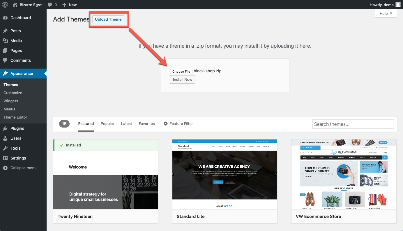 Block Shop Documentation - WooCommerce