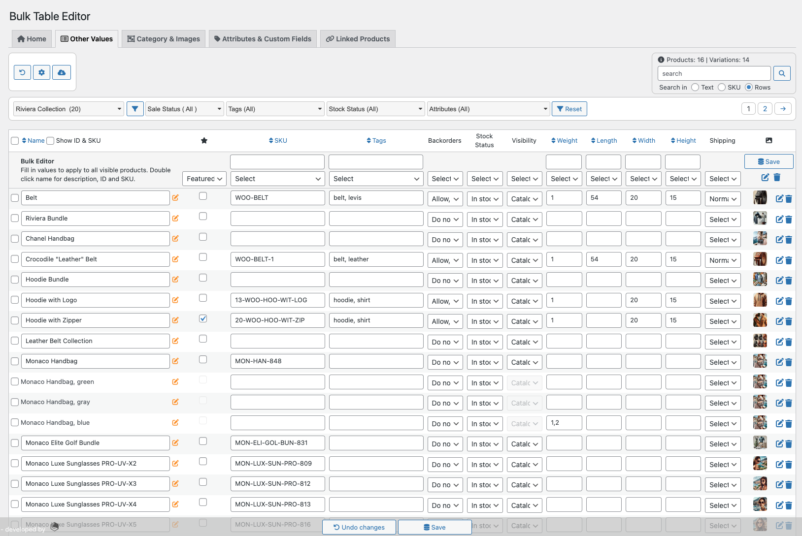 Bulk Table Editor - WooCommerce Marketplace