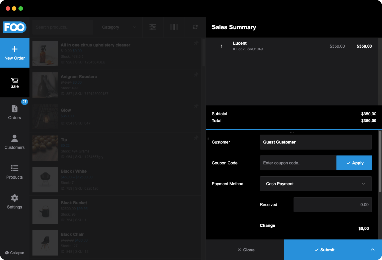 FooSales Point of Sale (POS) for WooCommerce