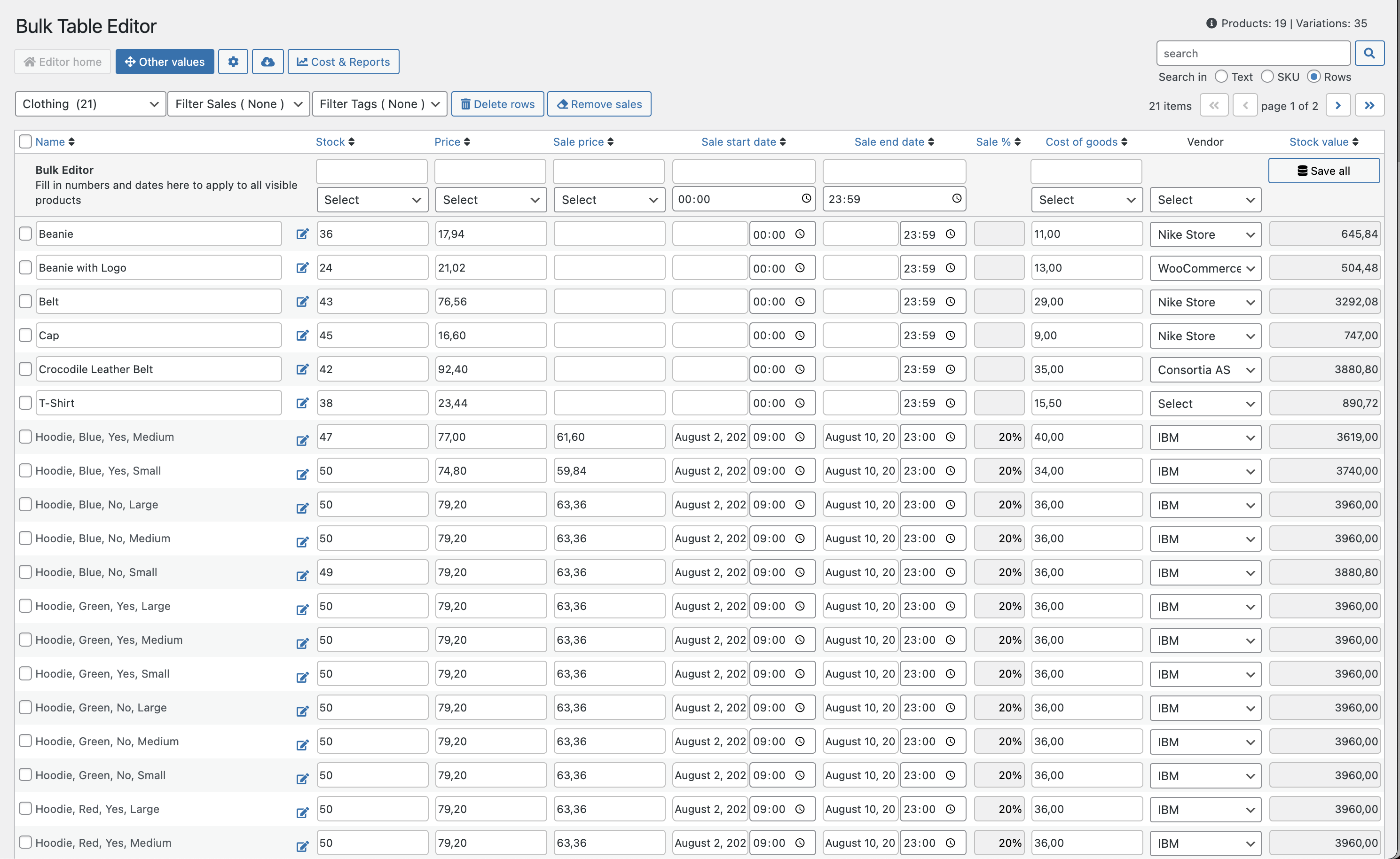 Bulk Table Editor for WooCommerce Documentation - WooCommerce