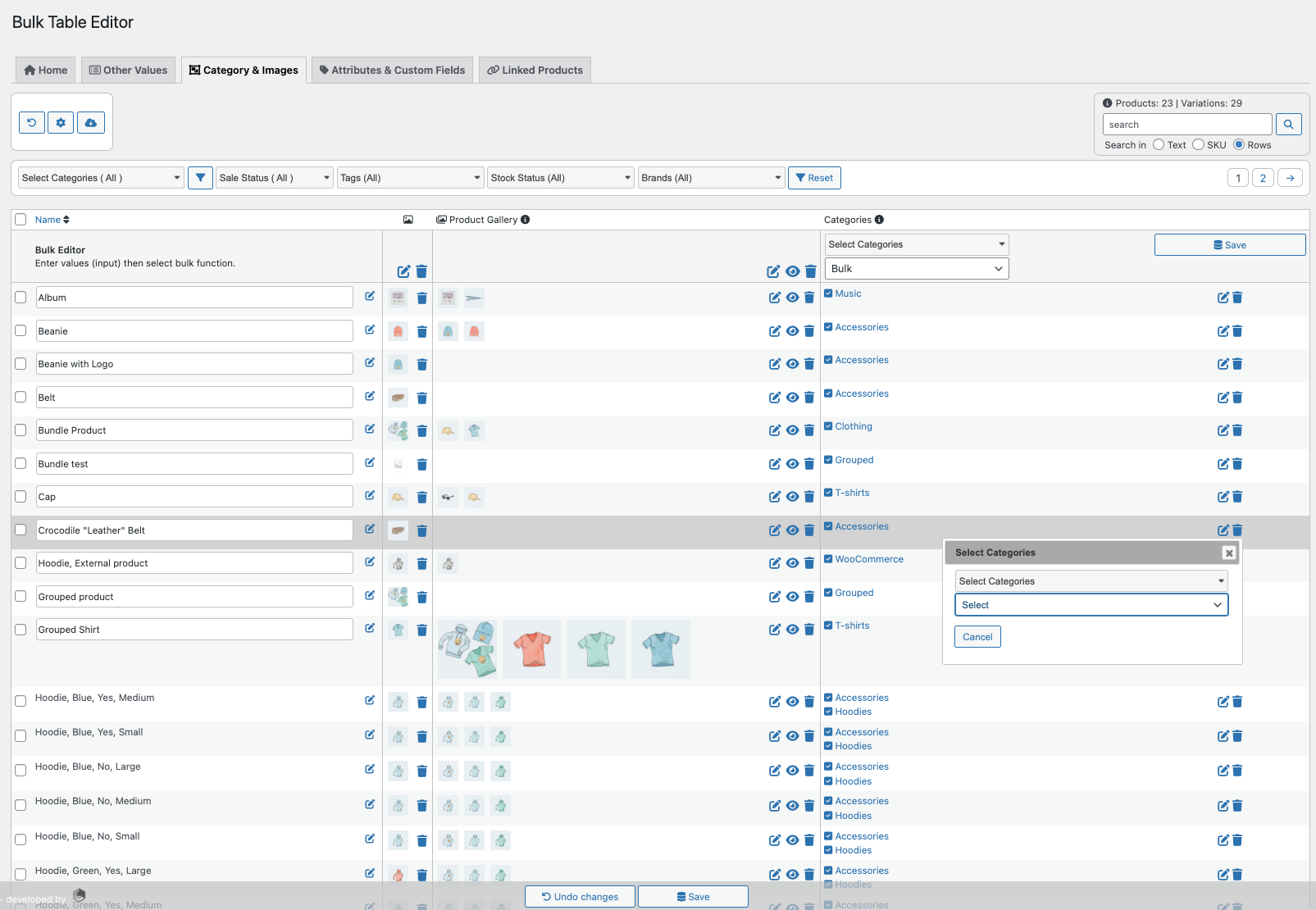 Bulk Table Editor - WooCommerce Marketplace