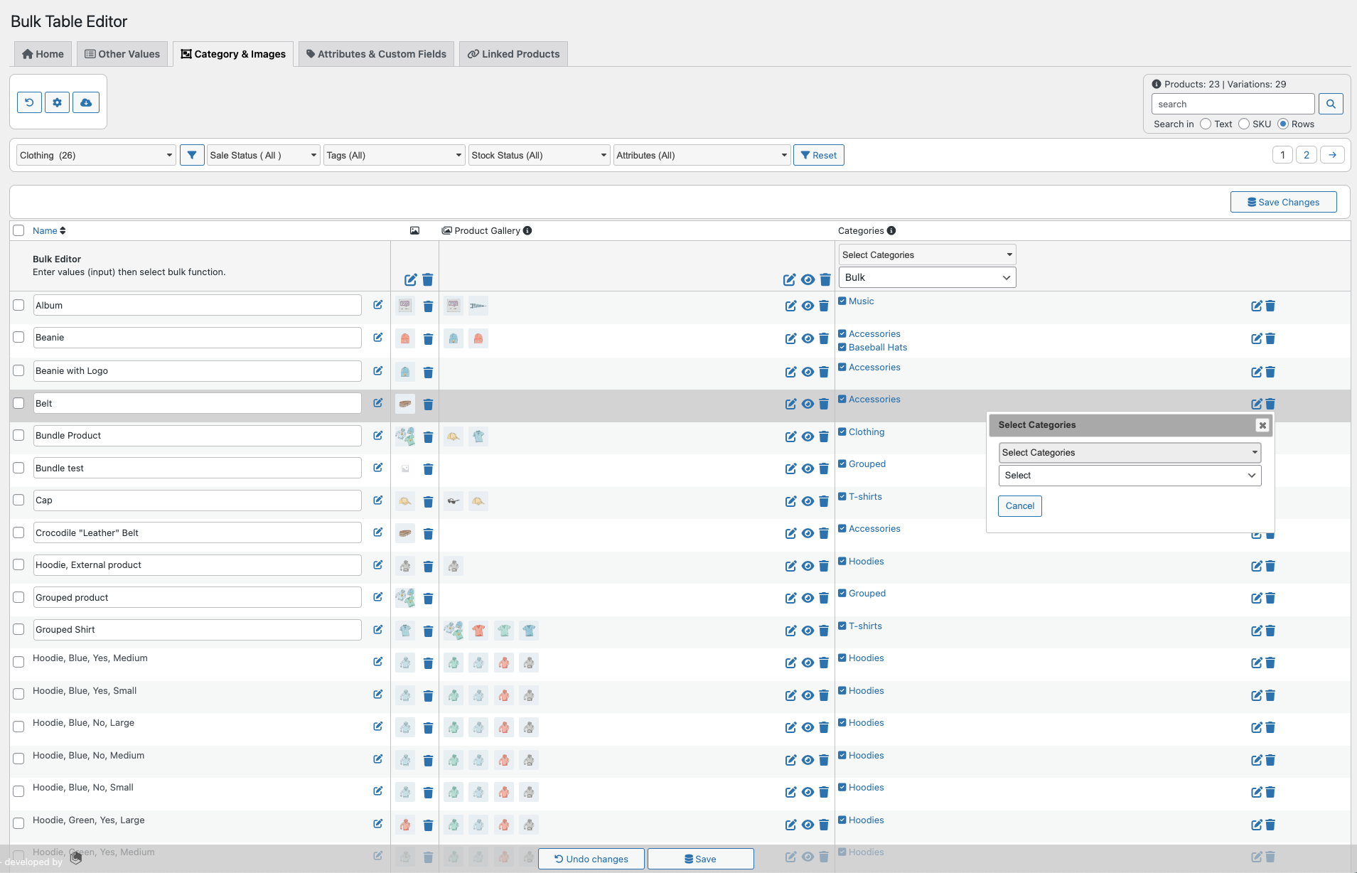 Bulk Table Editor - WooCommerce Marketplace