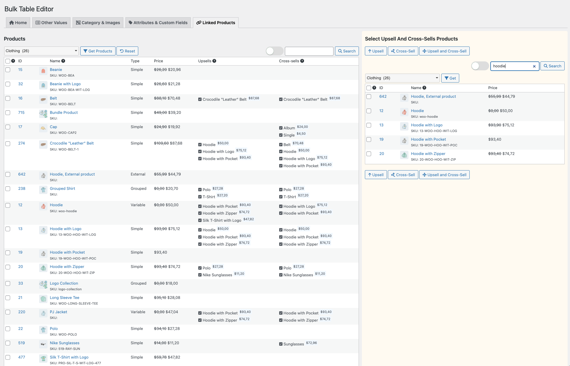 Bulk Table Editor - WooCommerce Marketplace