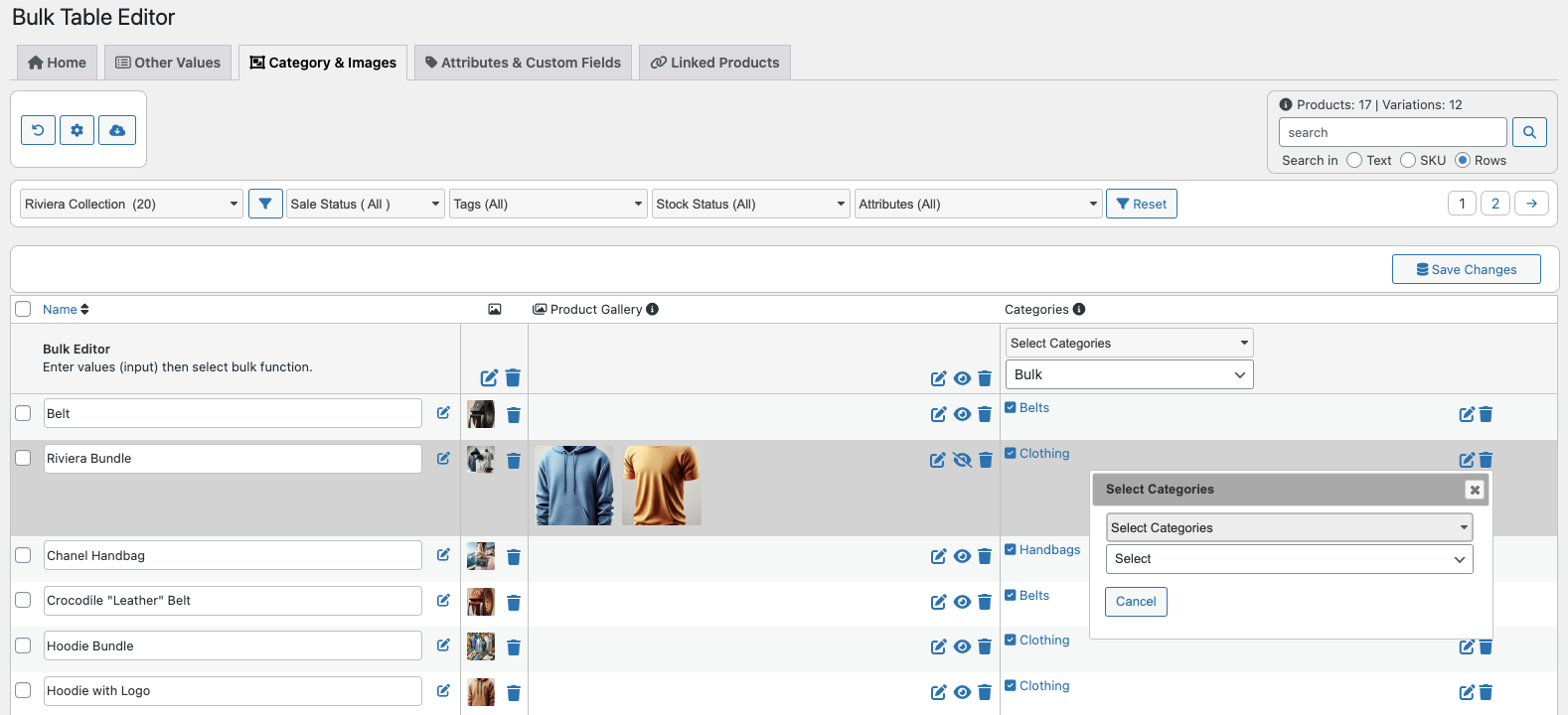 Bulk Table Editor - WooCommerce Marketplace