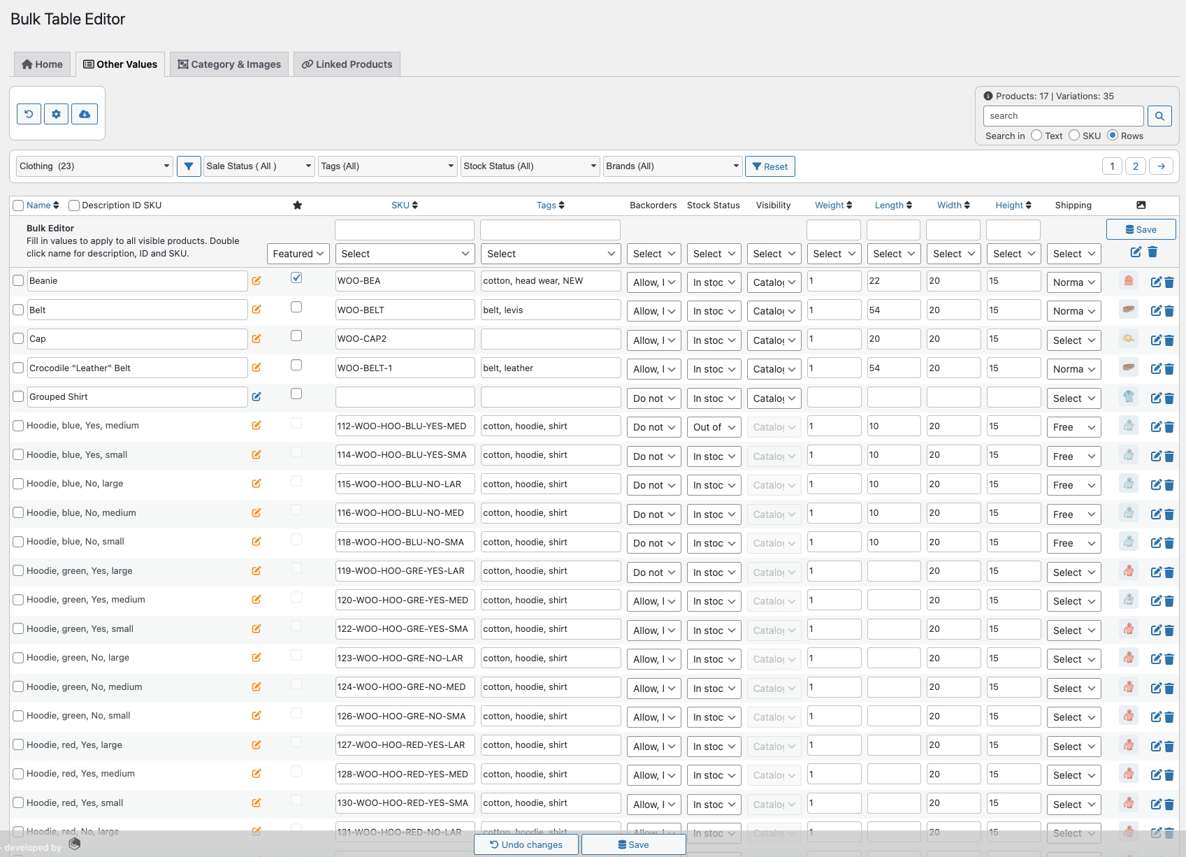 Bulk Table Editor for WooCommerce Documentation - WooCommerce