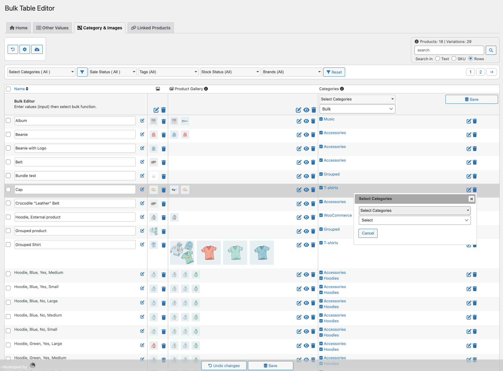 Bulk Table Editor - WooCommerce Marketplace