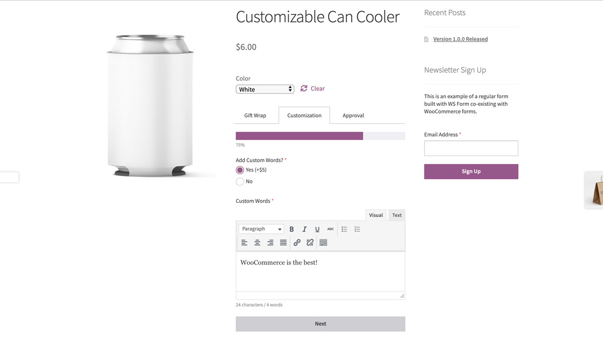 Ws Form Pro Product Custom Fields Add Ons Woocommerce Marketplace
