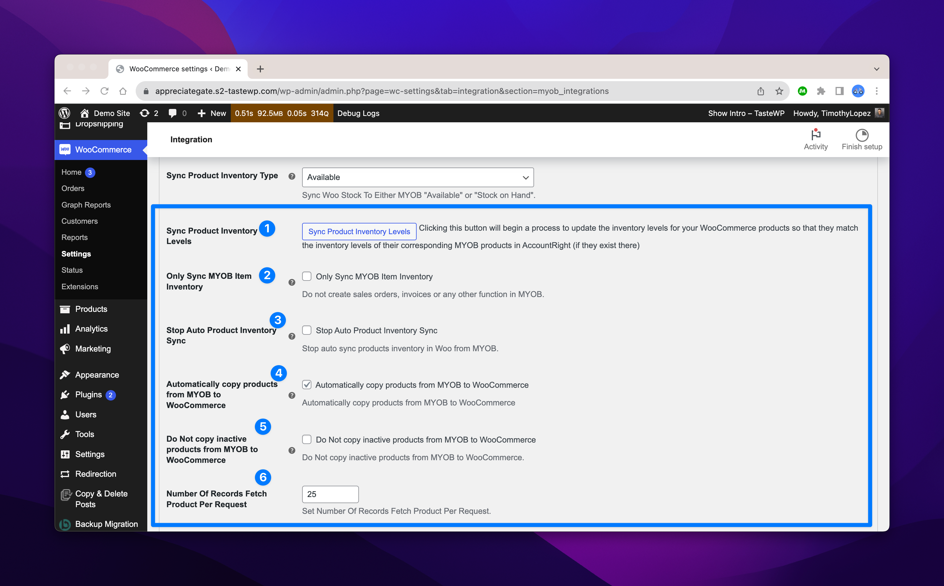 Syncing with MYOB Integration Plugin Documentation - WooCommerce