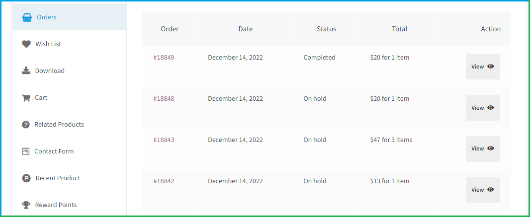 My Account Page & User Dashboard - WooCommerce Marketplace
