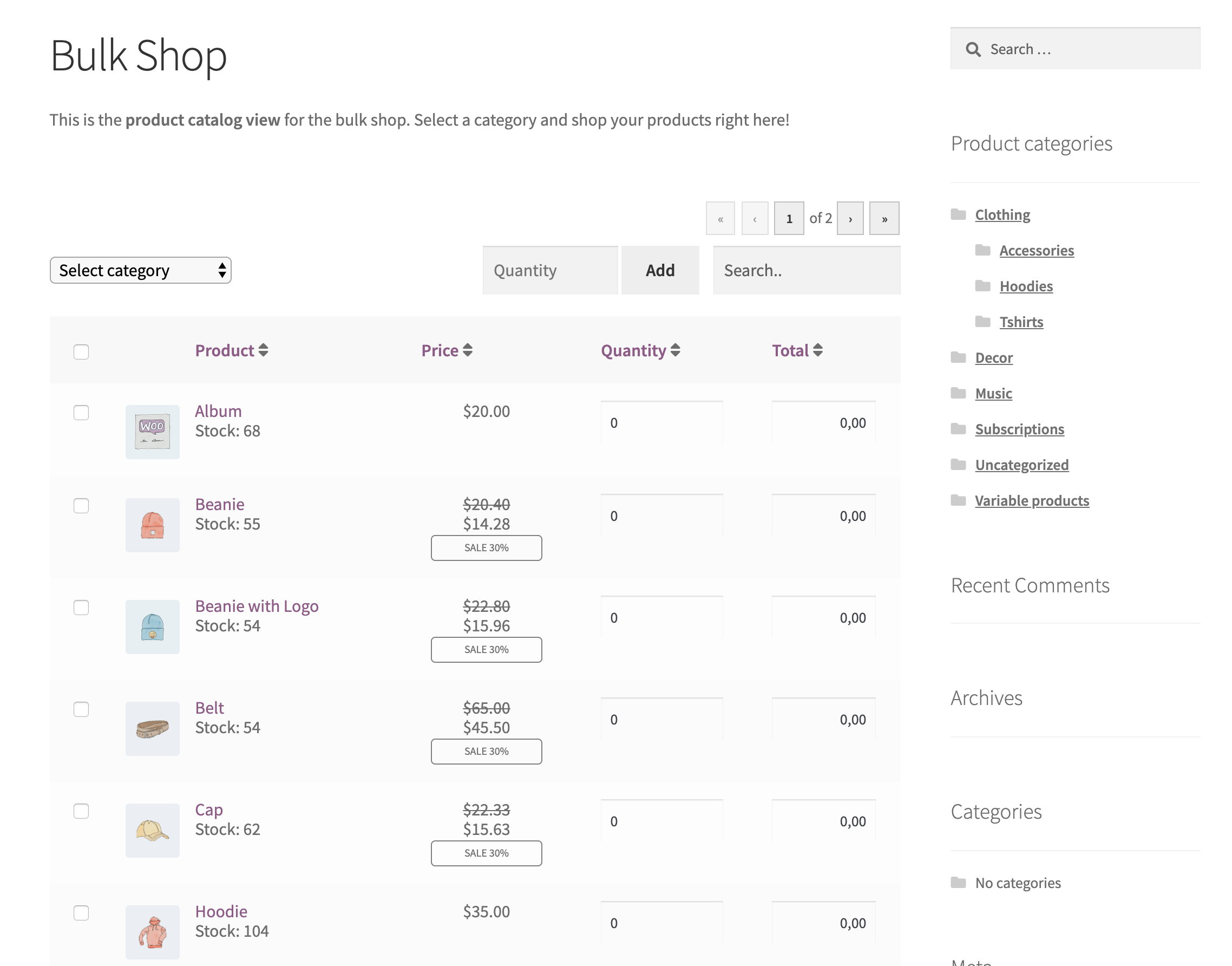 Bulk Shop For Woocommerce Woocommerce