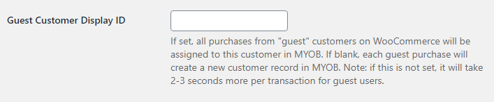 MYOB Settings & Configuration Documentation - WooCommerce