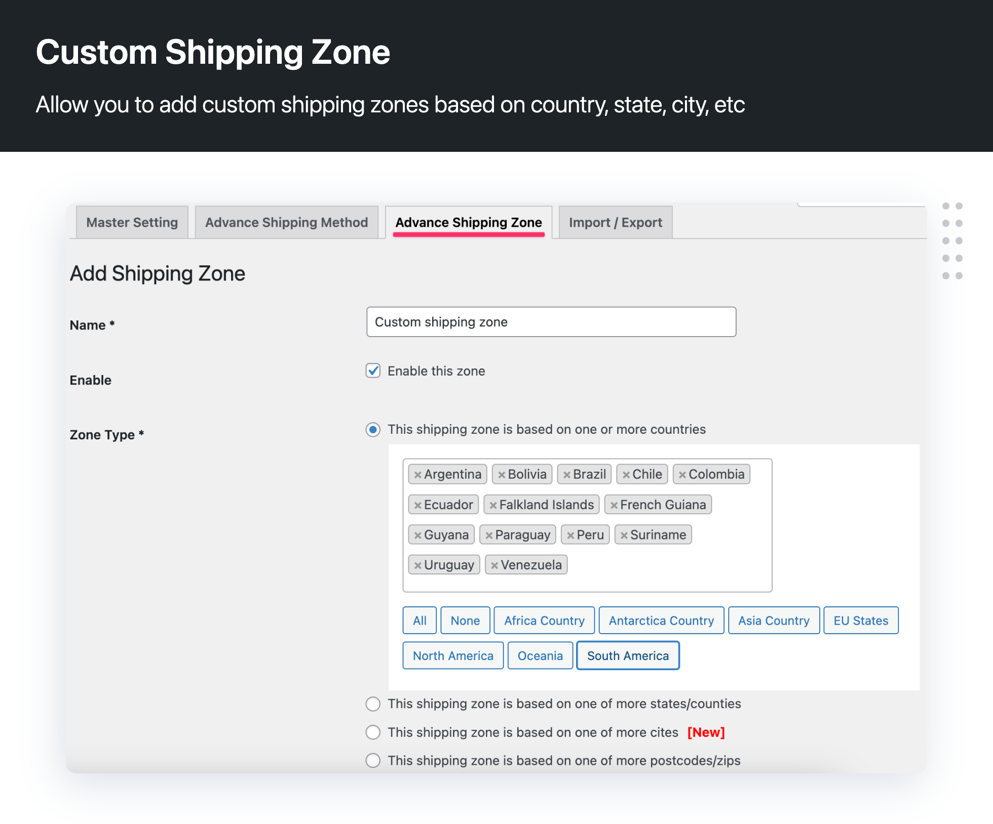 Advanced Flat Rate Shipping Method For Woocommerce Woocommerce Marketplace