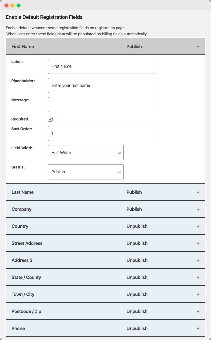 Custom User Registration Fields for WooCommerce - WooCommerce Marketplace