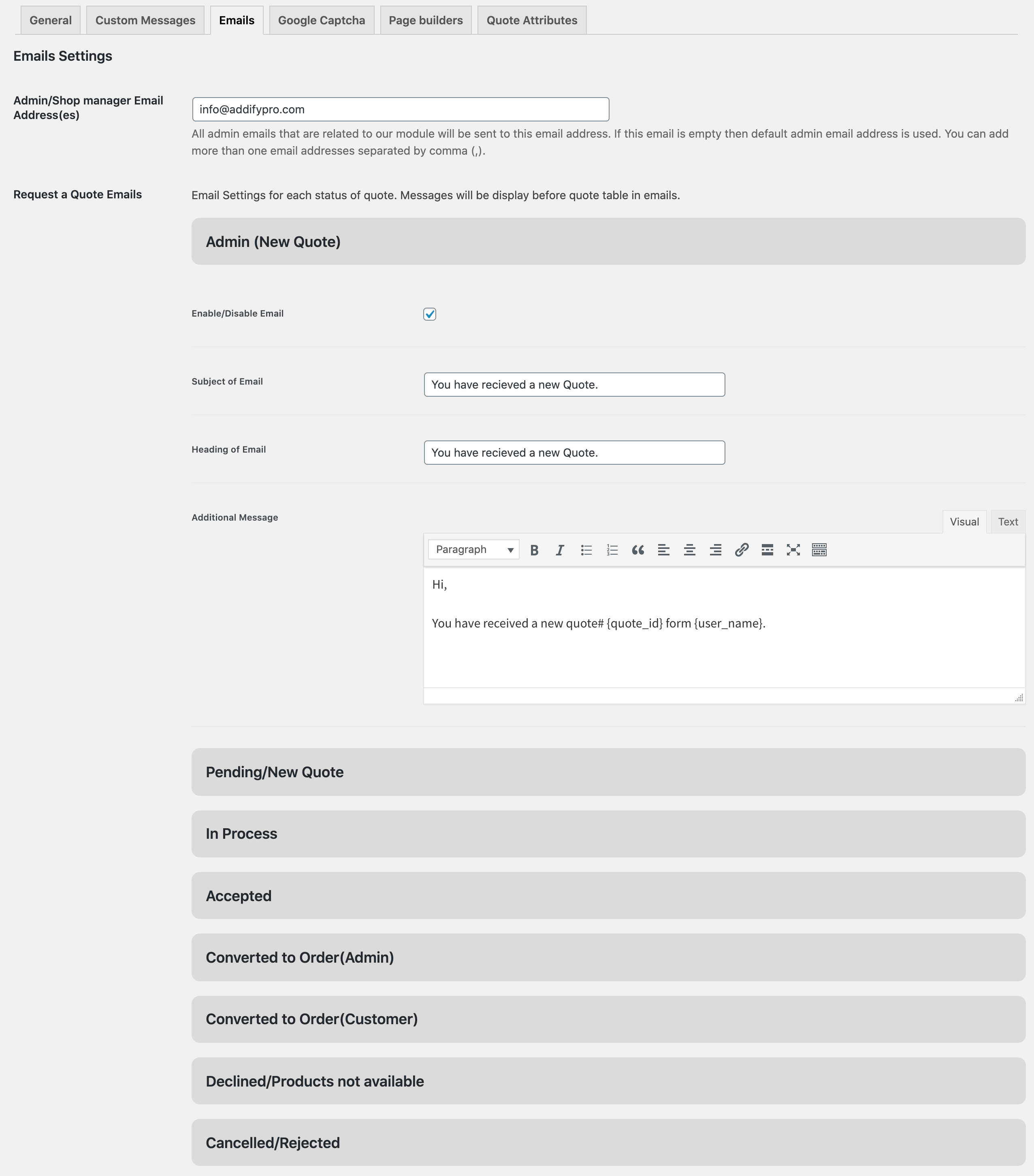 WooCommerce Request a Quote Plugin - Product Quotation