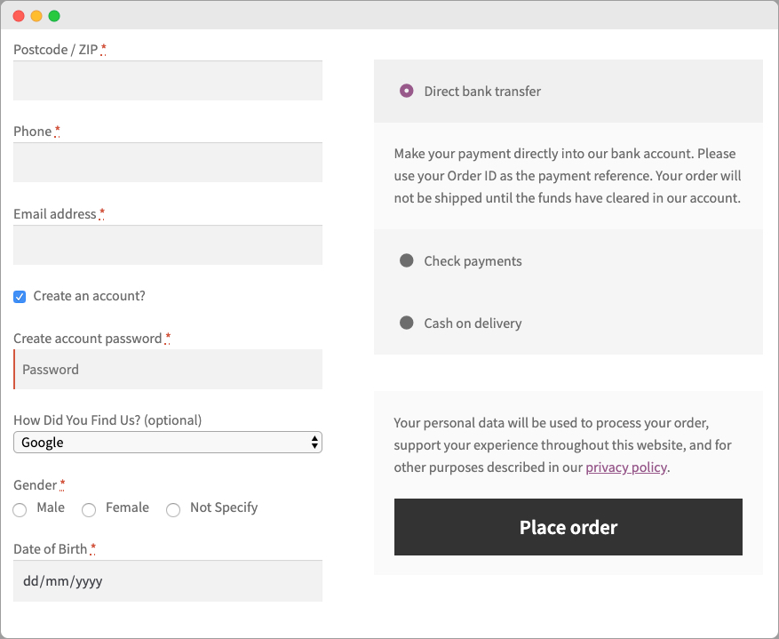 Custom User Registration Fields For Woocommerce Woocommerce Marketplace