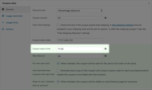 How to Set a Coupon Expiry Date and Time Documentation - WooCommerce