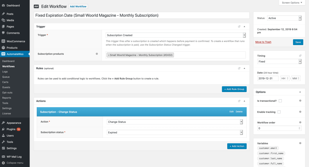 Create a fixed expiration subscription Documentation - WooCommerce