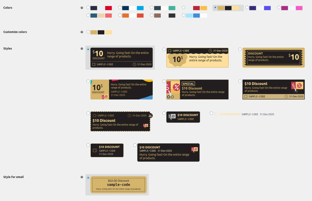 How to customize coupon styles in Smart Coupons Documentation - WooCommerce