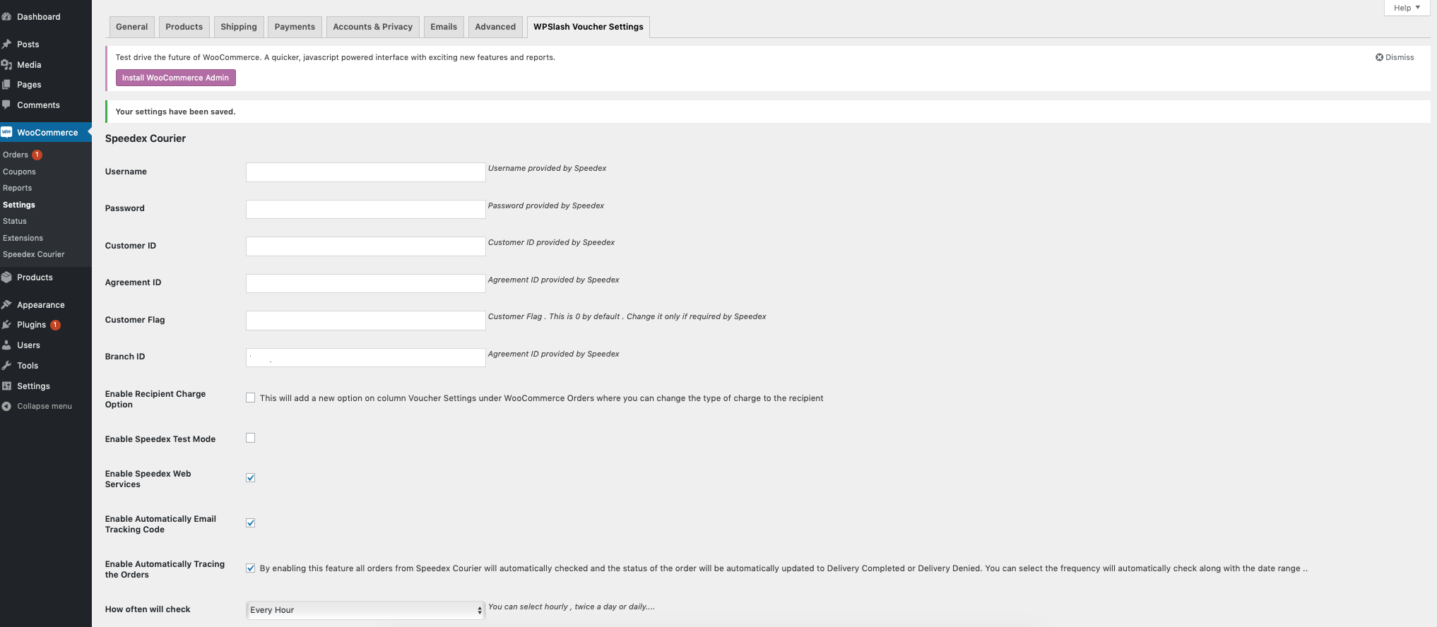 Speedex Courier Voucher for WooCommerce - WooCommerce Marketplace